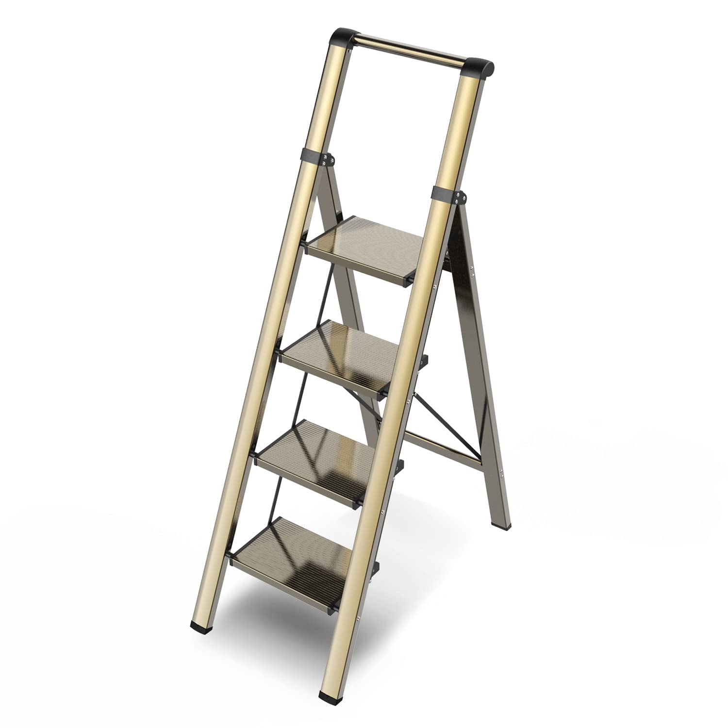 4 Step Gold Aluminum Step Stool Home Kitchen Use - Walmart.com