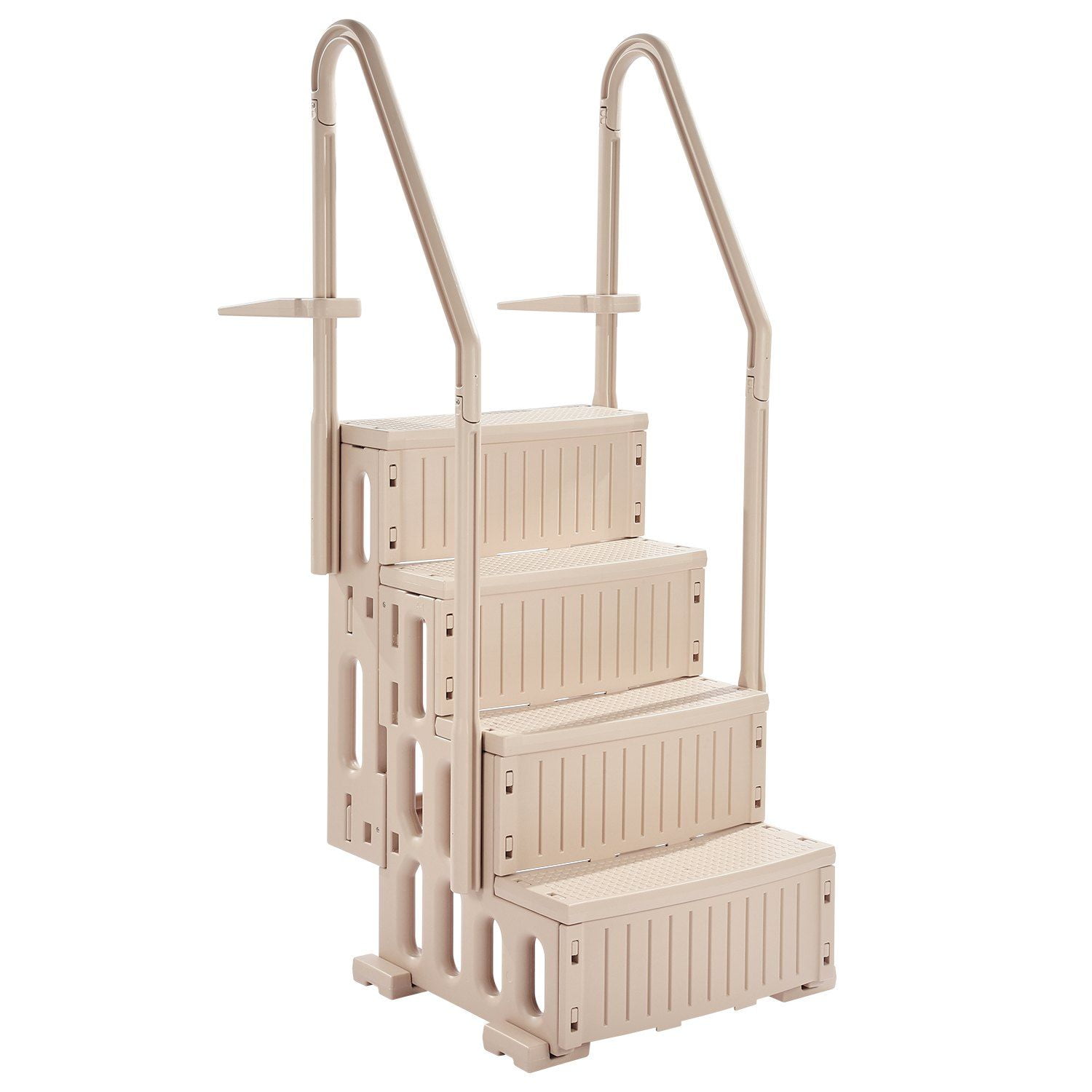 4-Step Inground/Above-Ground Pool Ladder with Anti-Slip Steps & Double ...