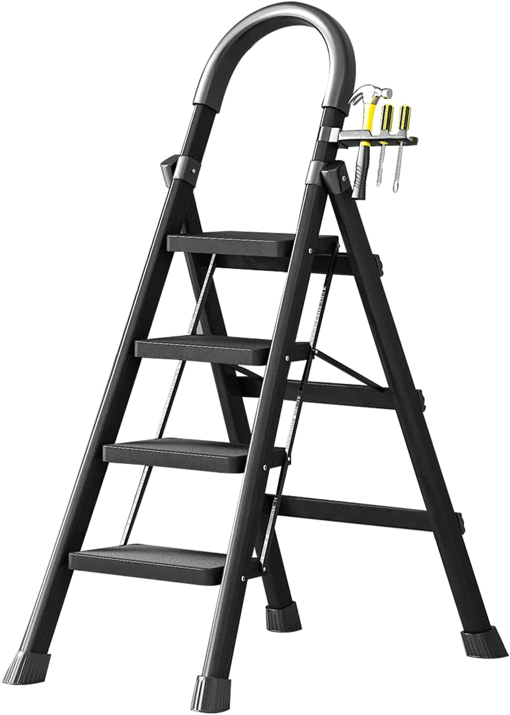 4 Step Ladder, 4 Step Folding Step Stool, Ladders for Home, Step Stools ...