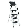 4 Step Ladder Folding Step Stool with Handrail & Ladder Tool Couch ...