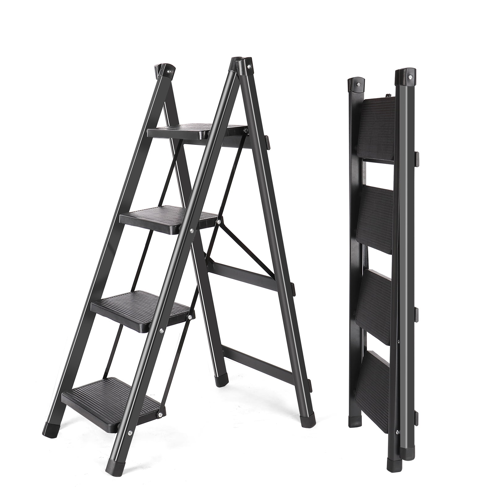 4 Step Ladder, JLK-tek Folding Step Ladder with Wide Non-Slip Pedal for ...