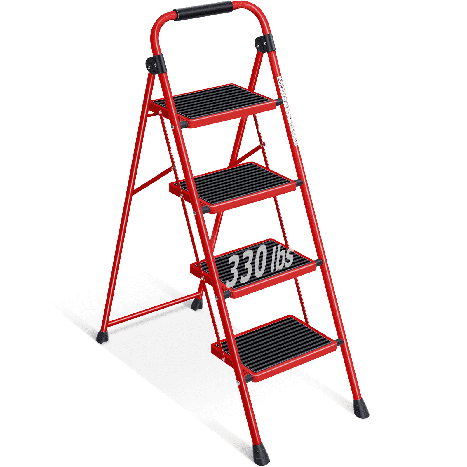 4 Step Ladder, KK KINGRACK Folding Step Stool with Wide Pedal&Safety ...
