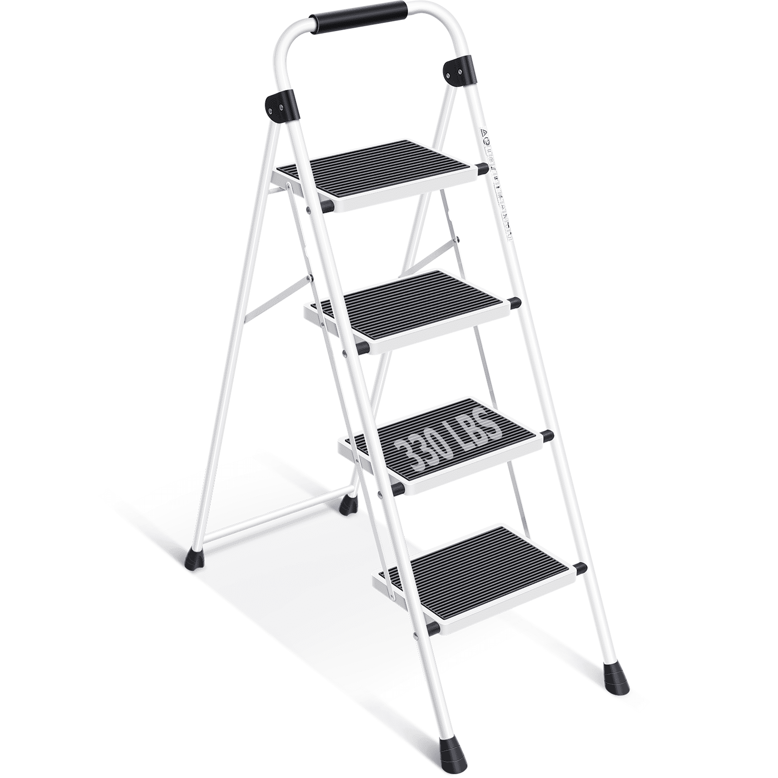 4 Step Ladder, KK KINGRACK Folding Metal Step Stool with Wide Pedal ...
