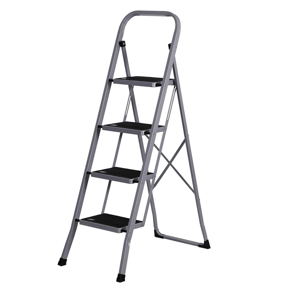 4 Step Ladder Folding Step Stool, Convenient Handgrip, Portable Steel ...