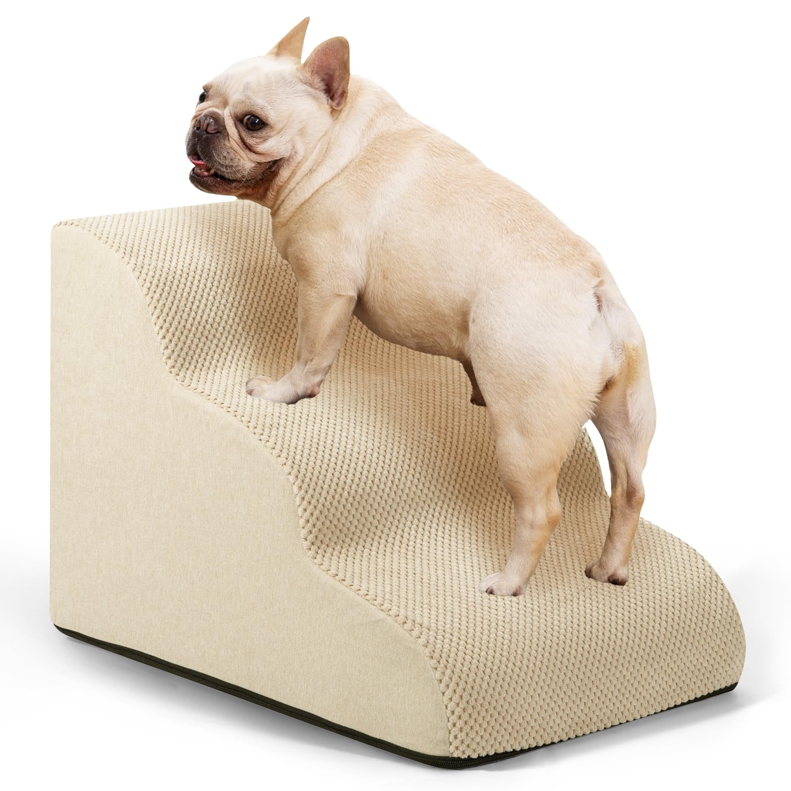 4-Step Pet Stairs and Ramp for Small Dogs and Cats, Indoor Non-Slip Dog ...