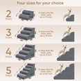 4-Step Pet Stairs for Dogs High Bed, Soft Foam Dog Steps with Non-Slip ...