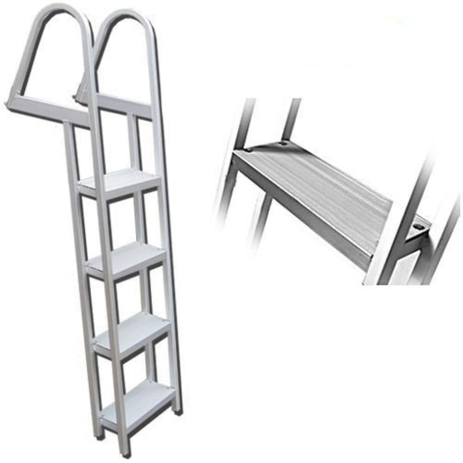 4 Step Pontoon Boat Ladders (Large Handrails Steps) - Walmart.com