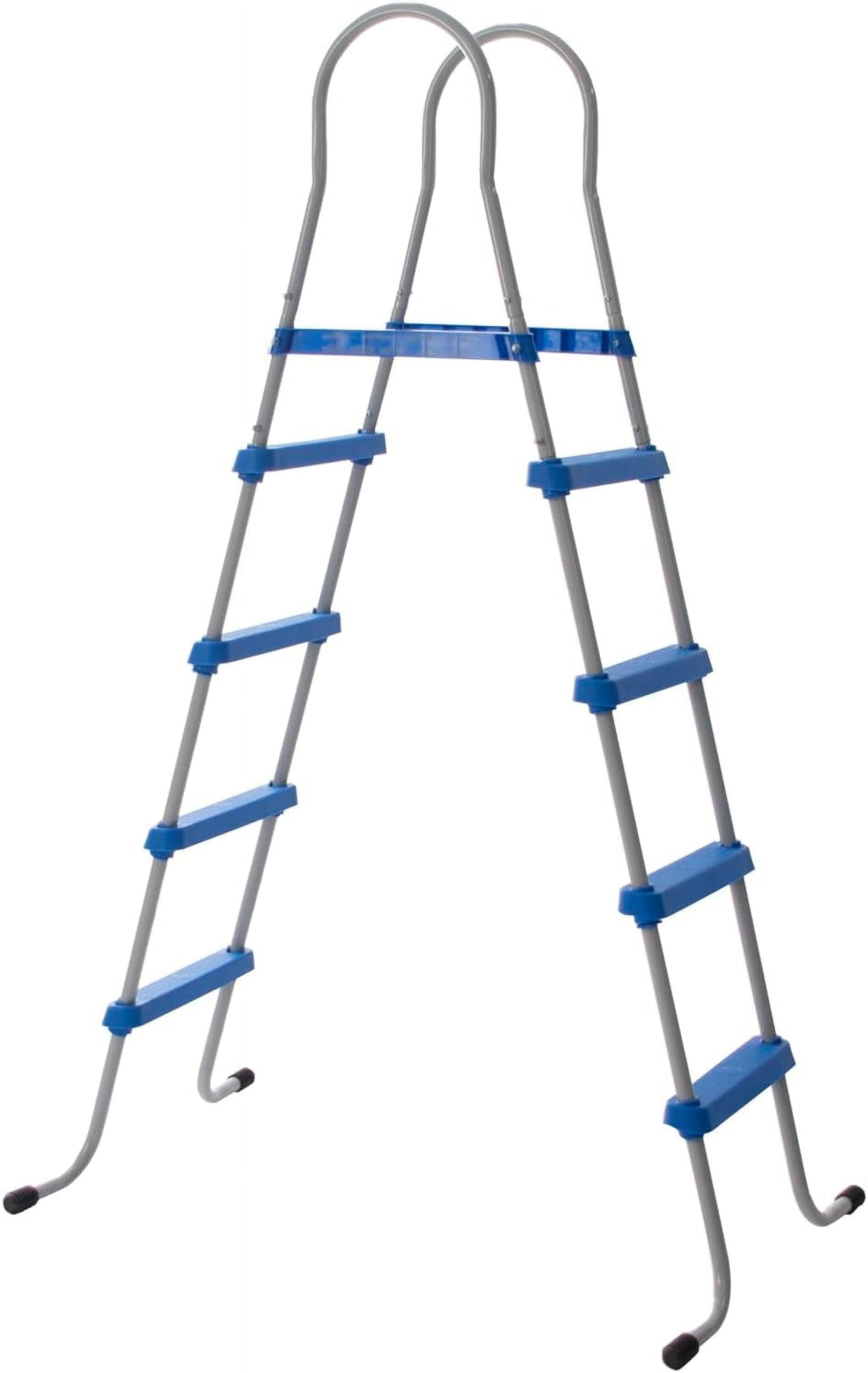 4 Step Pool Ladder 48 Inch Heavy Duty Metal Steel Frame Above Ground ...