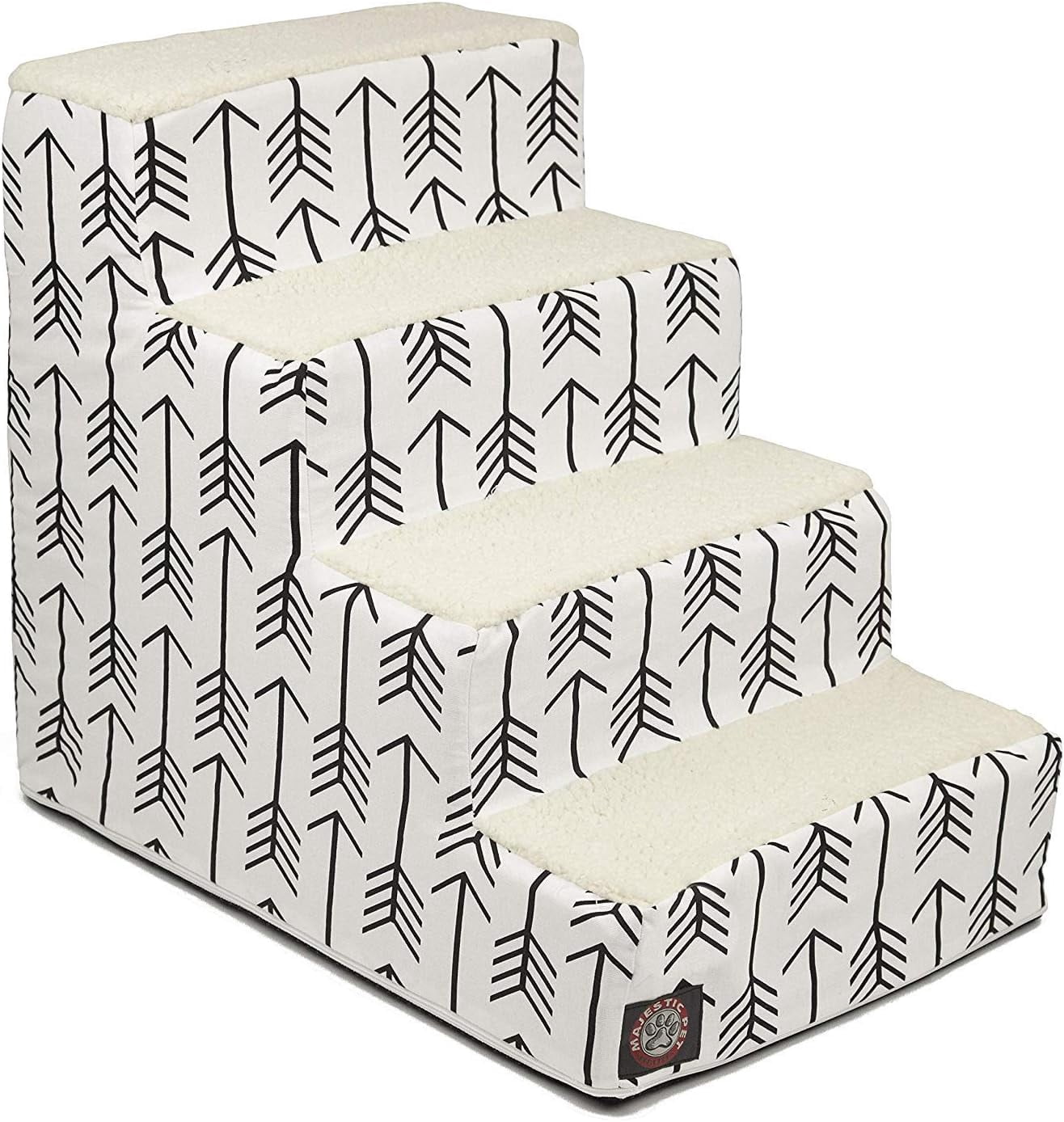 4-Step Portable Dog Stairs for Small Dogs To Get on Bed, Supports 250 ...