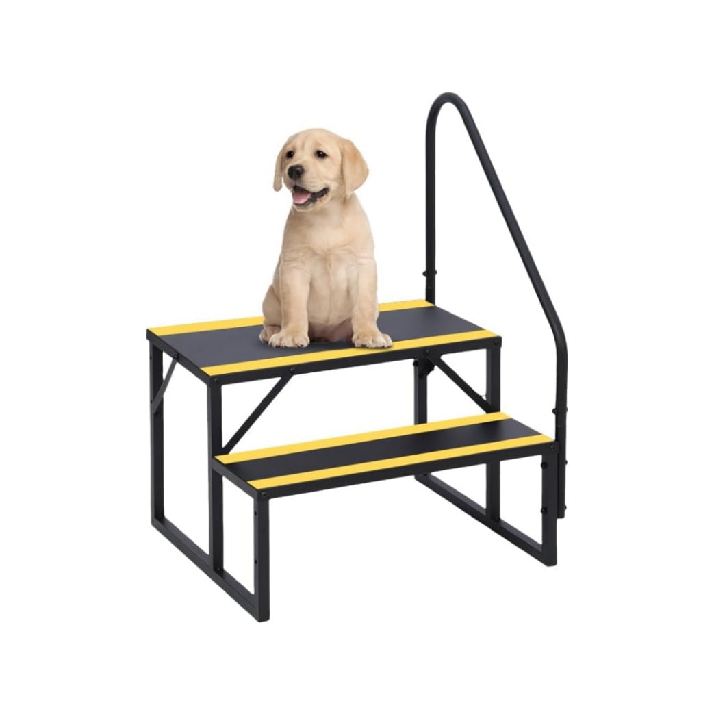 4 Step RV Stairs with Handrail, Hot Tub Steps Metal with Non-Skid Tapes ...