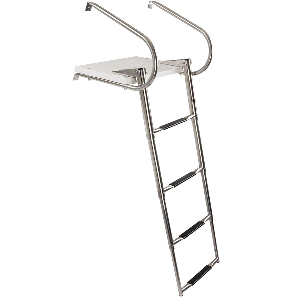 4-Step Telescoping Boat Ladder with Swim Platform & Handrails - Walmart.com
