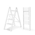 4 Step White Aluminum Lightweight Portable Ladder For Home Kitchen ...