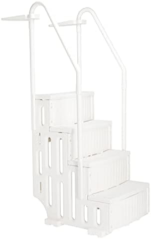 4-Step in-Pool Ladder Stair, Safety Entry System w/Handrails for Above ...