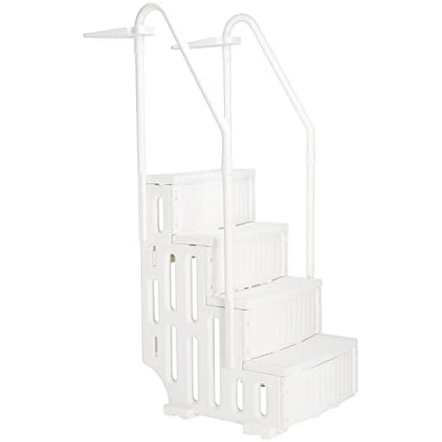 4-Step in-Pool Ladder Stair, Safety Entry System w/Handrails for Above ...