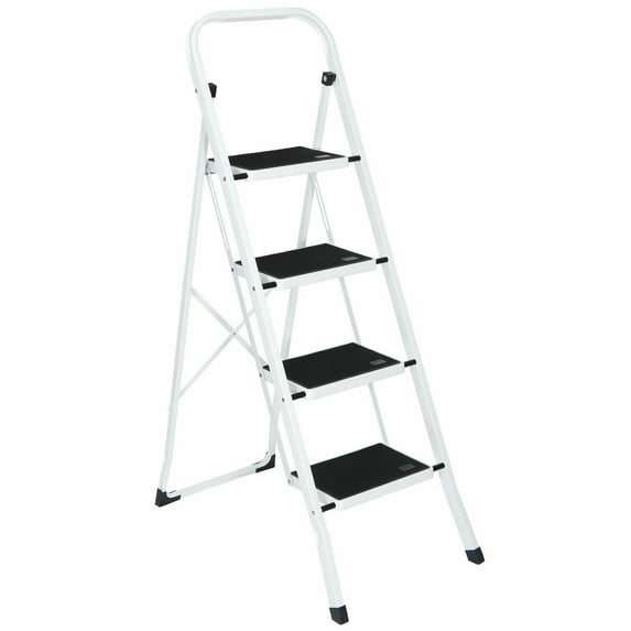 4 Steps Ladder Folding Step Stool Tread Industrial Home Use 300Lbs Load ...