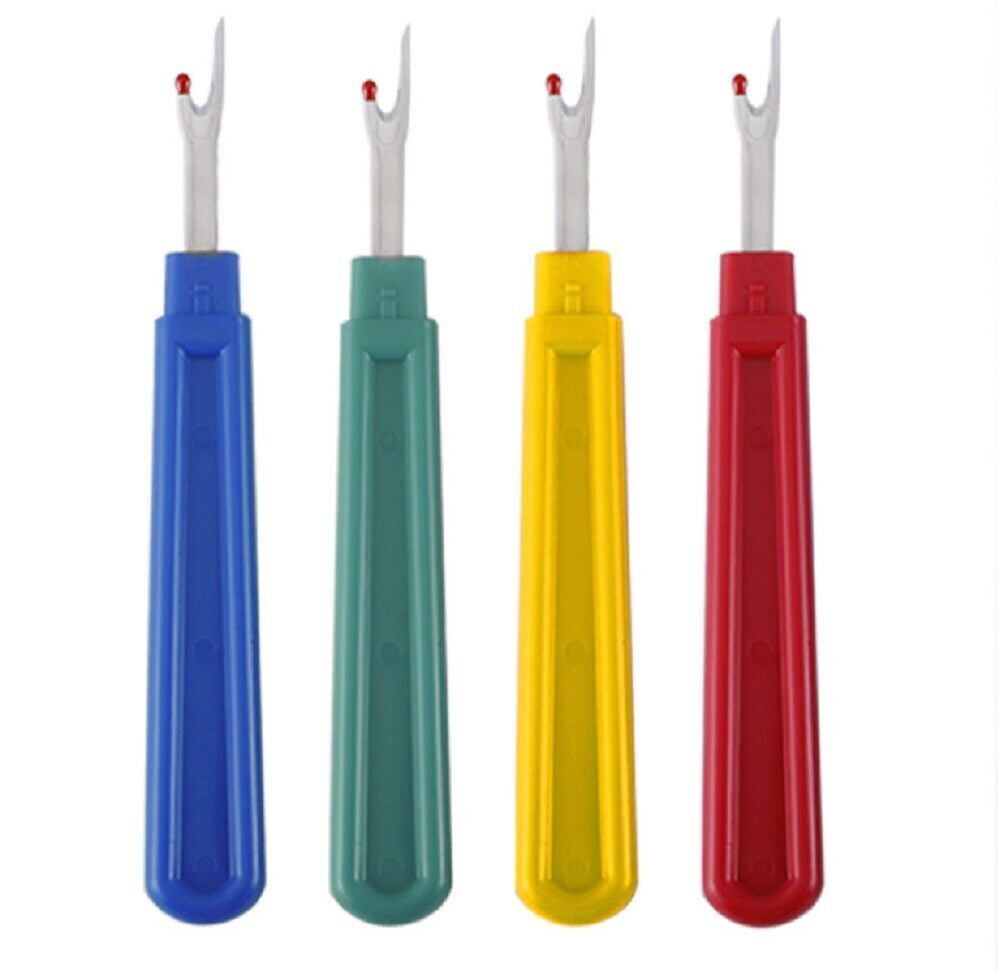 4 Stitch Ripper Plastic Handle Thread Seam Ripper Cutter Remover Sewing ...