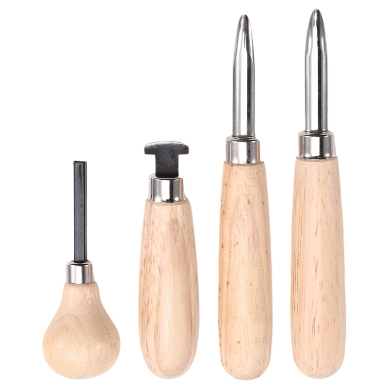 4 Stone Setting Tools Set - Bezel Roller & Pusher Straight Curved Burnishers - Walmart.com