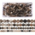 4 Strands 4 Style Natural Dragon Veins Agate Bead Strands Round Grade A ...