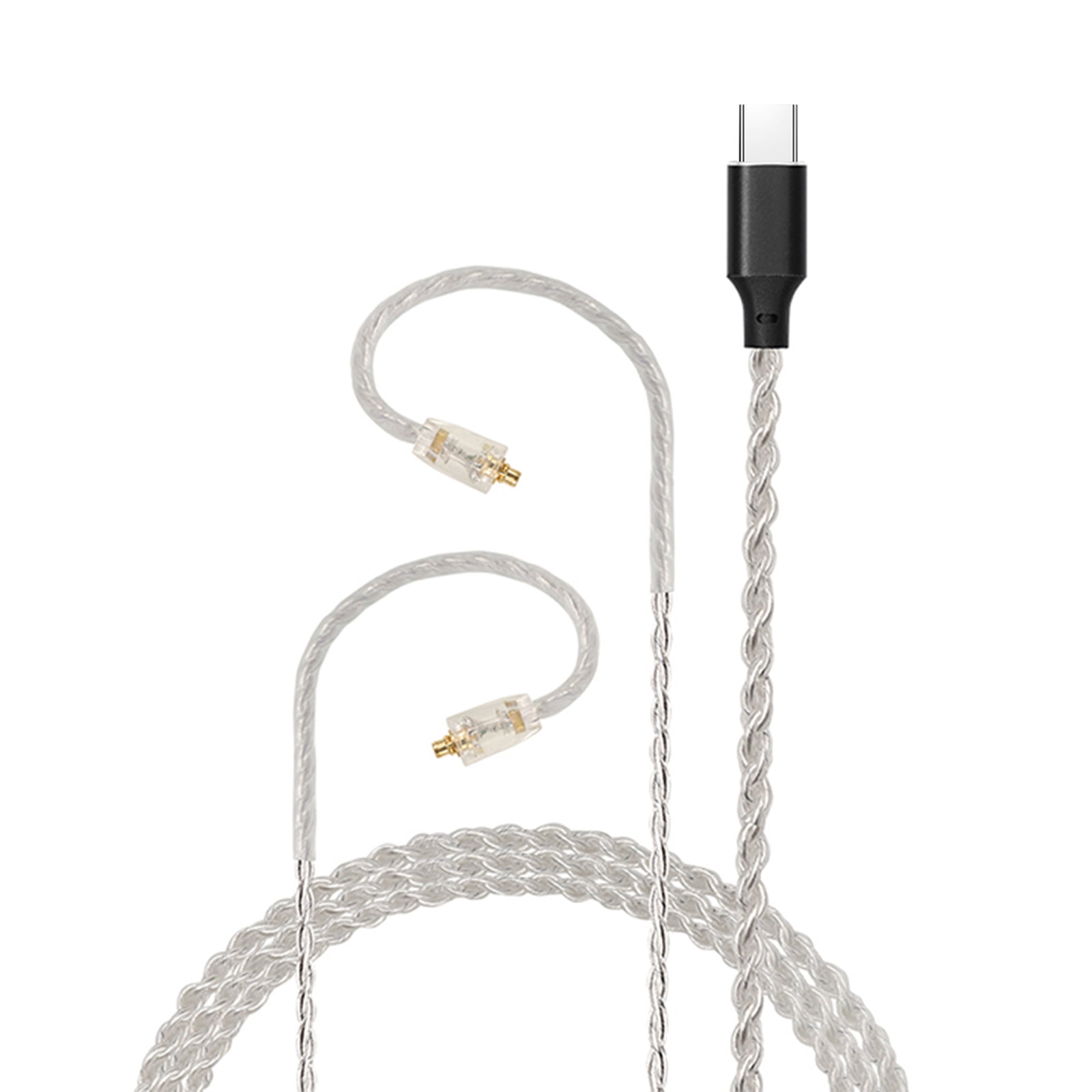 4 Strands 5N Purity Oxygen-free Copper Silver Plated Headset Upgrade ...