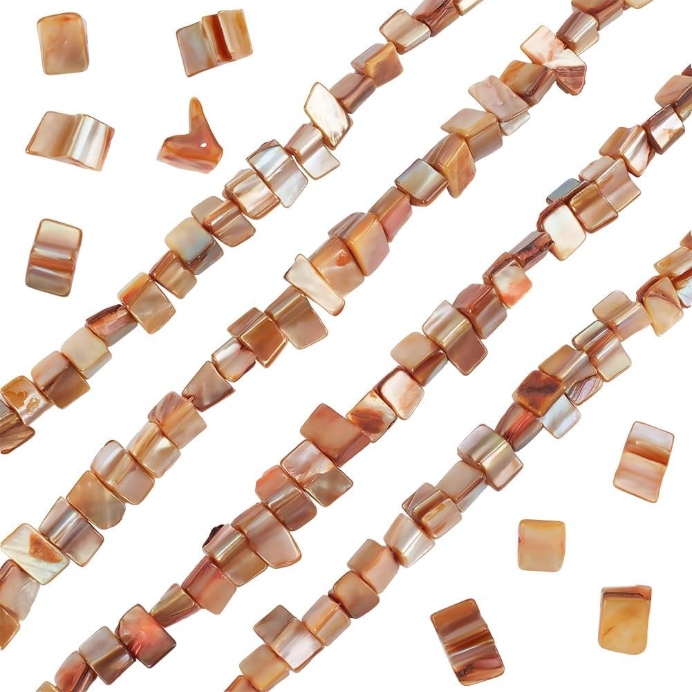 4 Strands Dyed Natural Freshwater Shell Beads Strands Nuggets Peru 7.5 ...