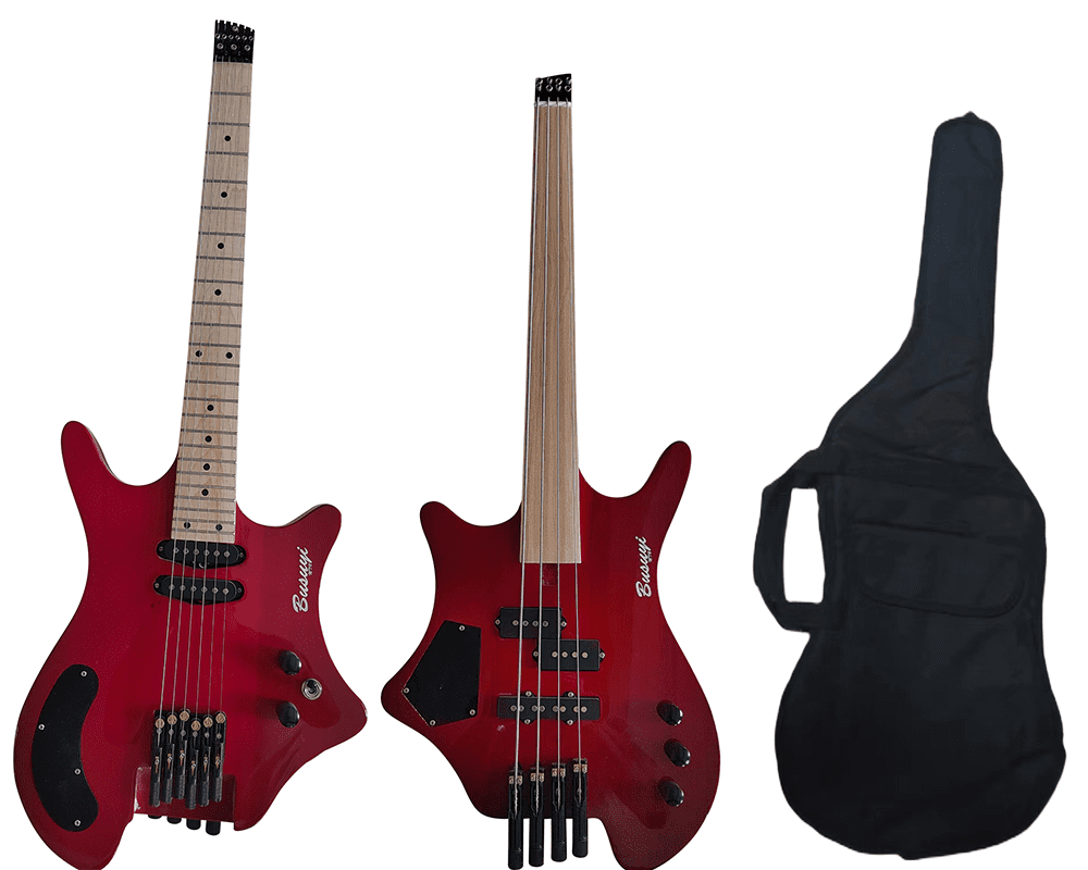 4 String Bass/ 6 String Fretless Headless Busuyi Guitar Right +bag ...