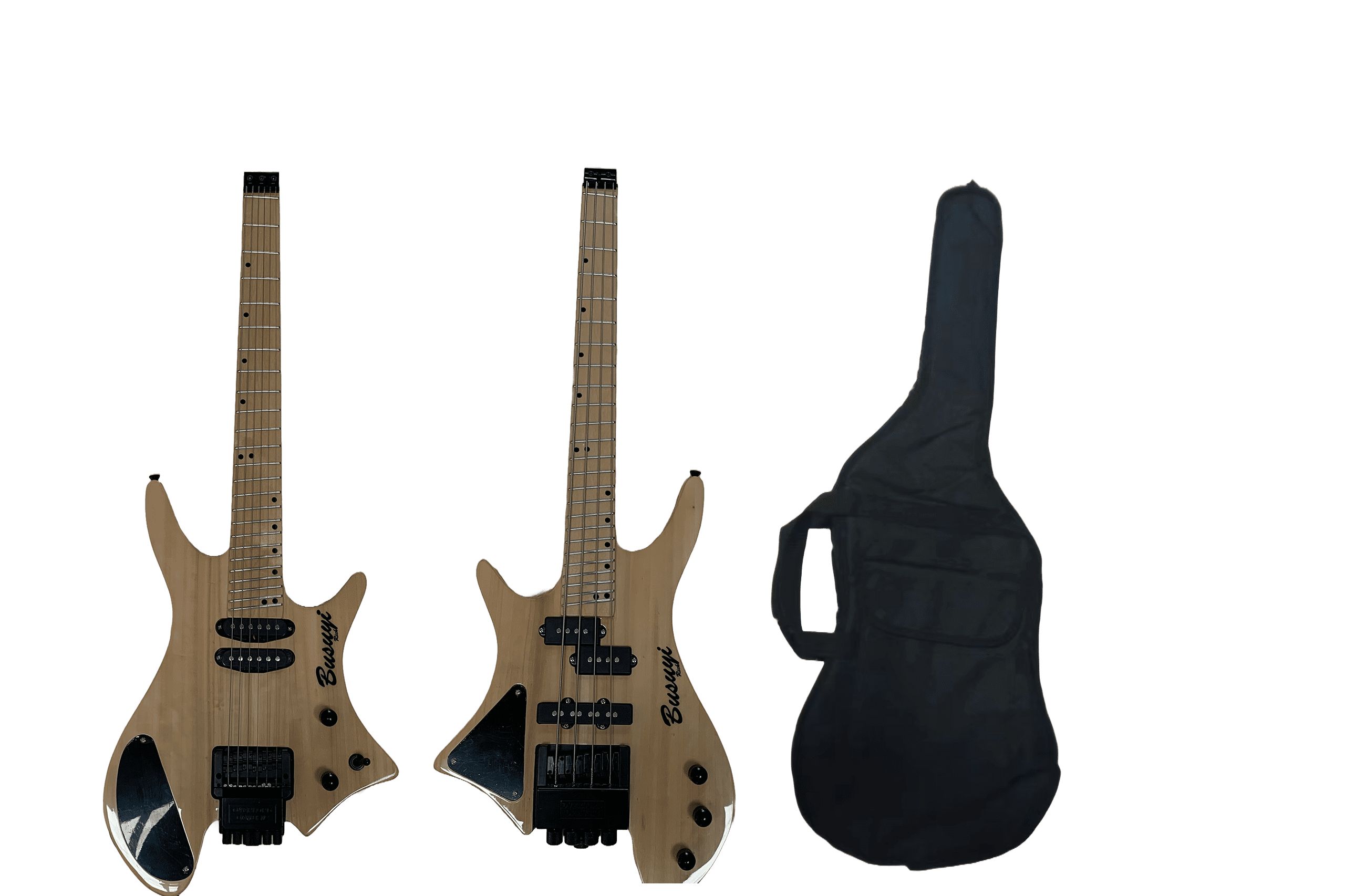 4 String Bass/ 6 String Lead Headless Fanned Fret Tremolo Busuyi Guitar ...