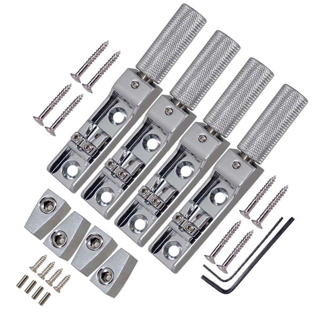 4 String Bridge Bass Headless Bridge Silver Headless Bass Bridge Set ...