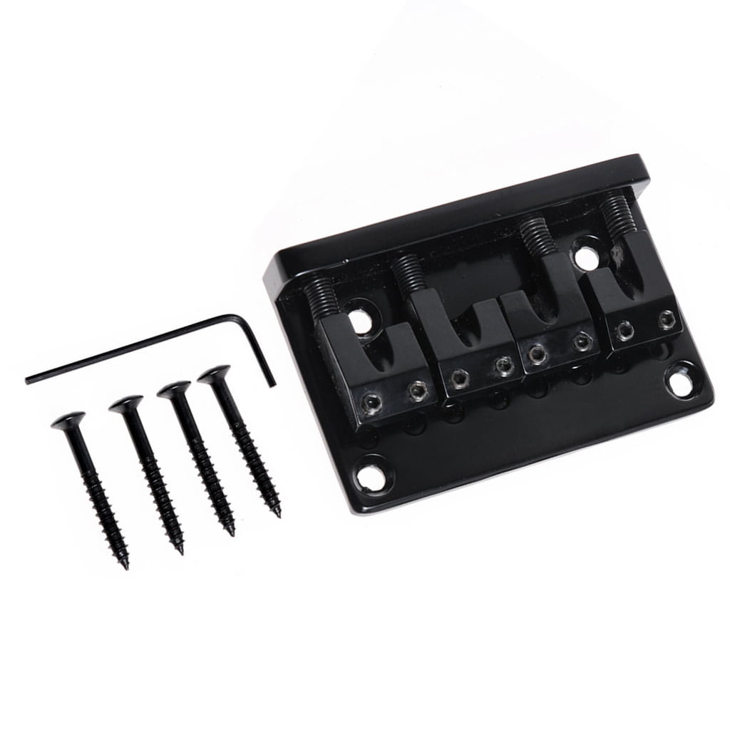 4 String Guitar Bridges Electric Bass Bridge Metal Texture for Stage ...