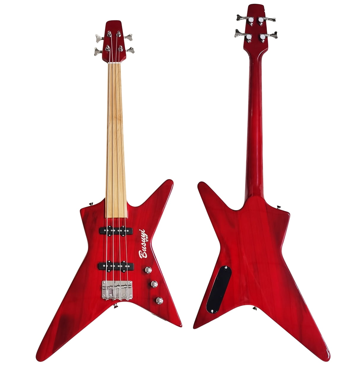 4 String Fretless Set Neck Bass Guitar - Walmart.com