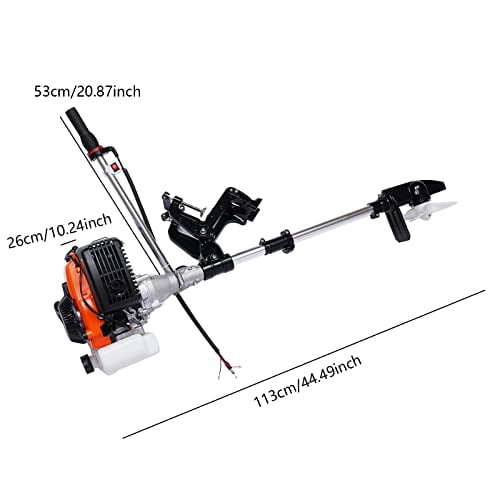4-Stroke 1.6KW Outboard Fishing Boat Motor Engine, 53.2CC Inflatable ...