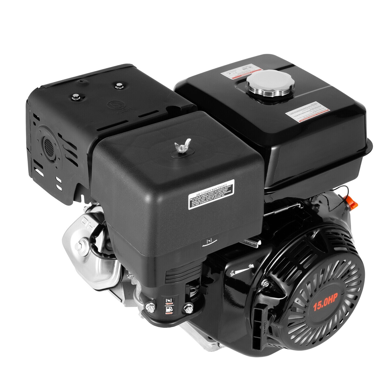 4-Stroke 15HP OHV Horizontal Shaft Gas Engine Recoil Start Go Kart Motor 420cc - Walmart.com