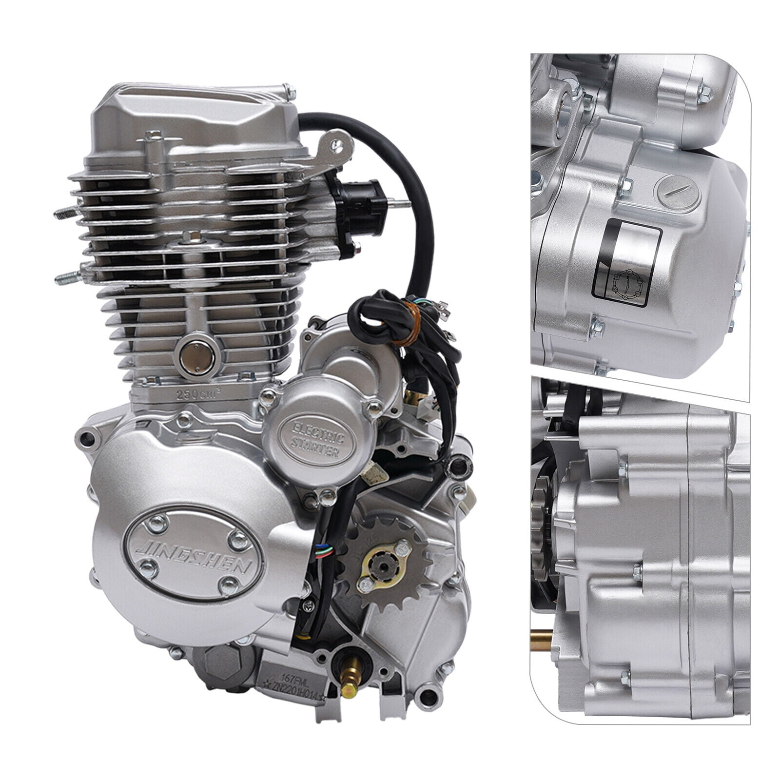 4 Stroke 250CC / 200CC DIRT BIKE ATV Engine Motor with 5 Speed Transmission Electric Start for ...