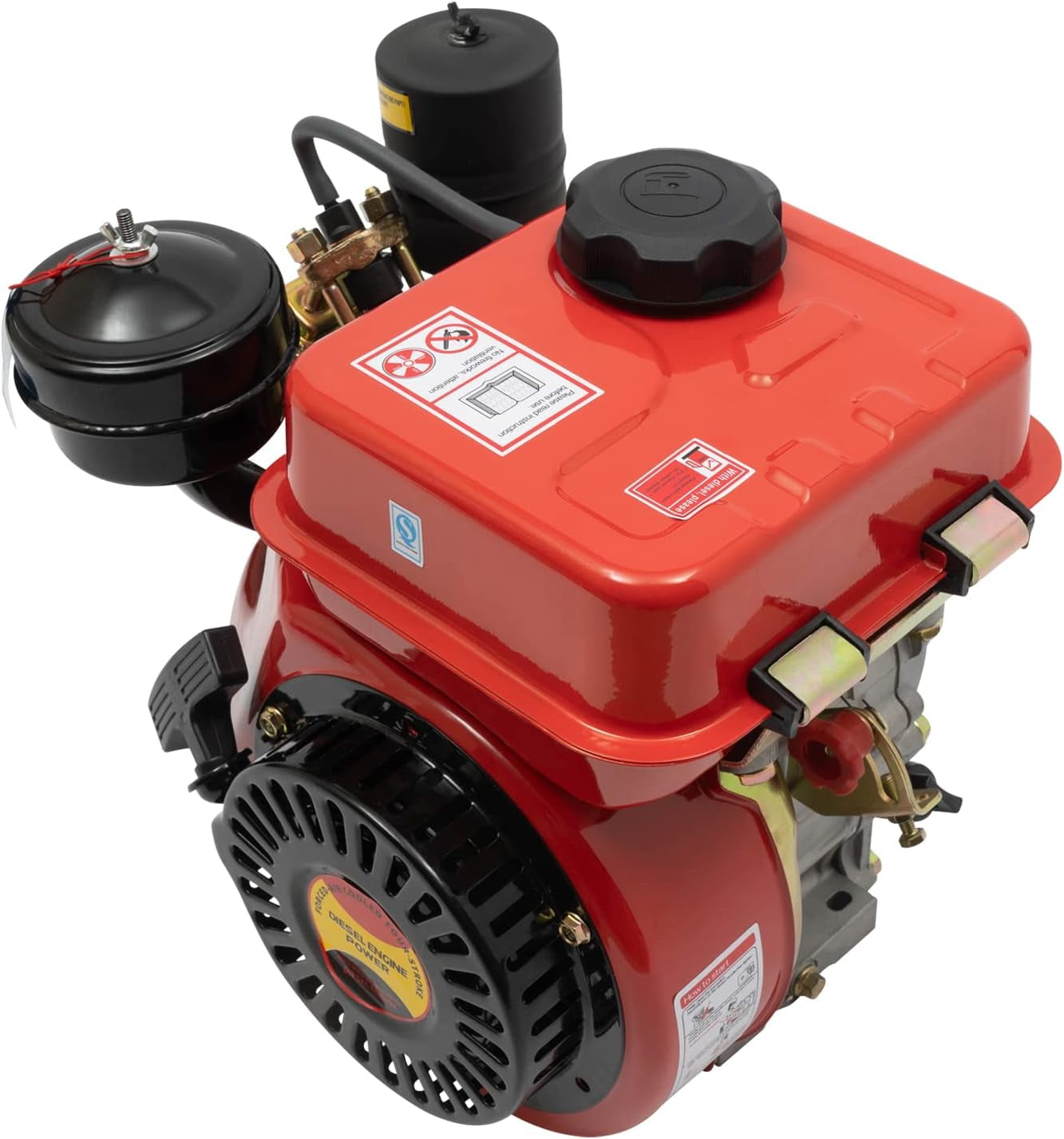 4-Stroke 3HP Single-Cylinder Diesel Engine, Recoil Start System Diesel ...