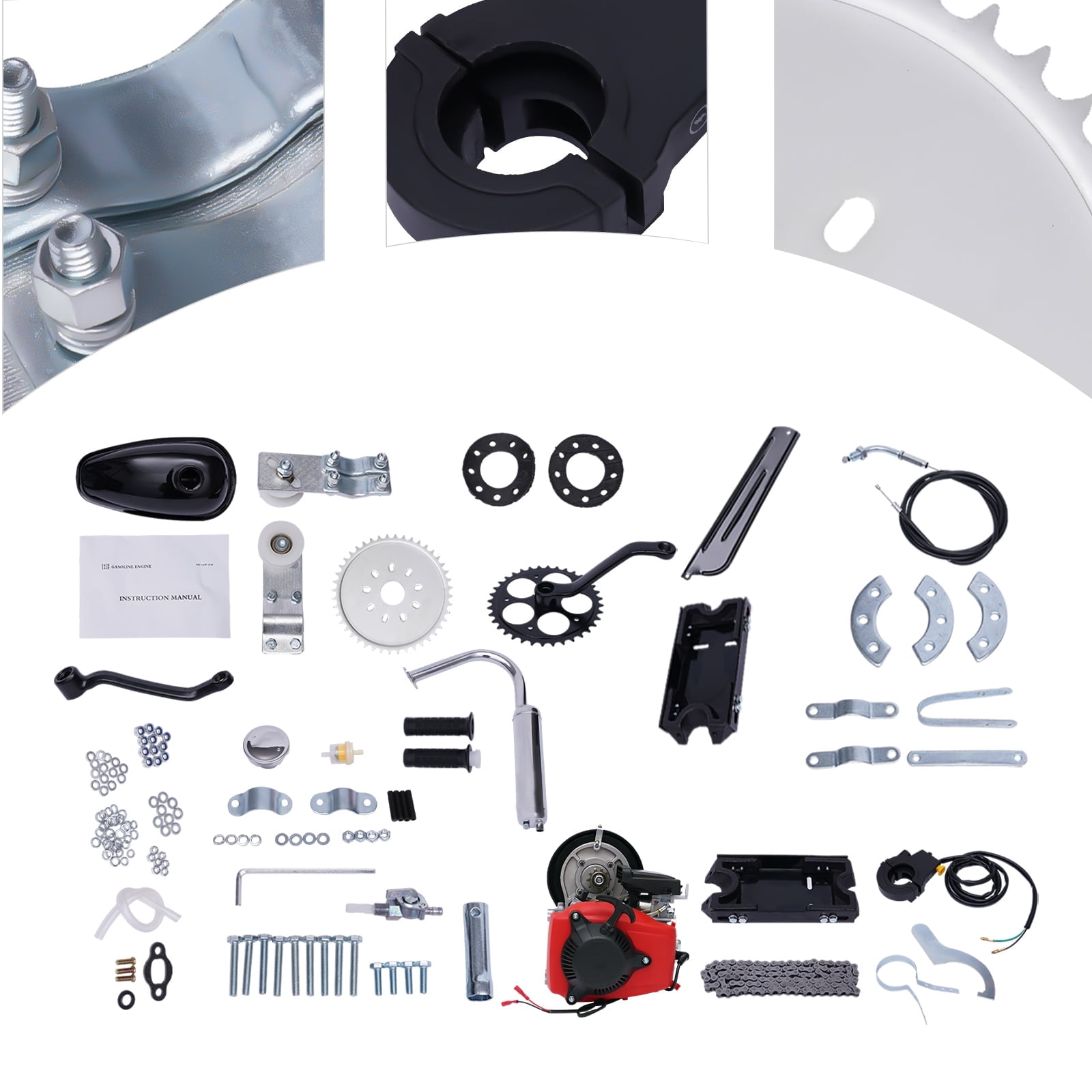 4-Stroke 49CC Gas Powered Engine Conversion Kit for Bicycle Scooter ...