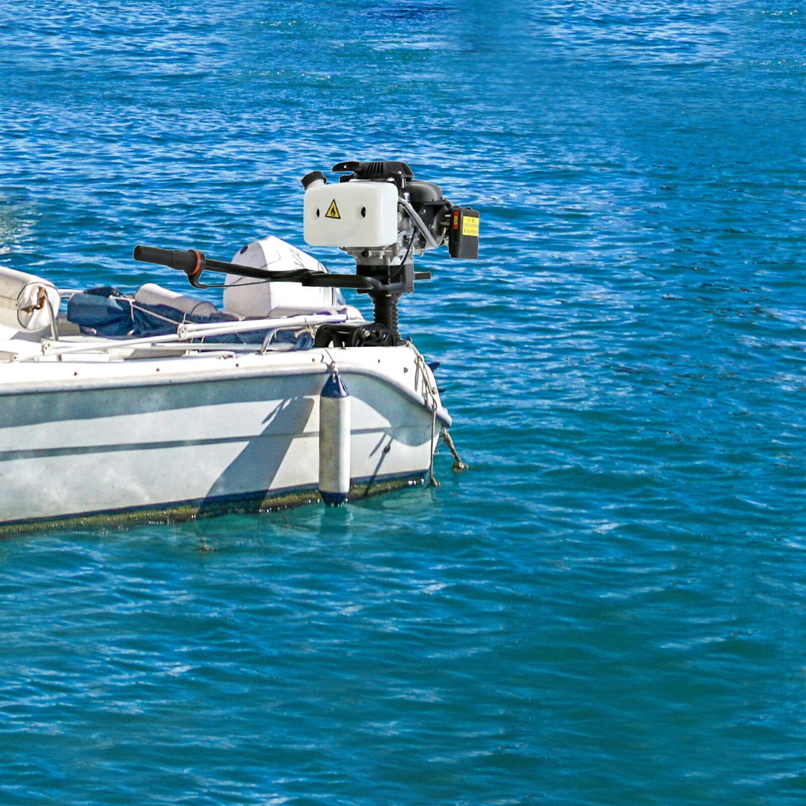 4 Stroke 4HP Outboard Motor, 55CC Marine Boat Motor, Gasoline Boat ...
