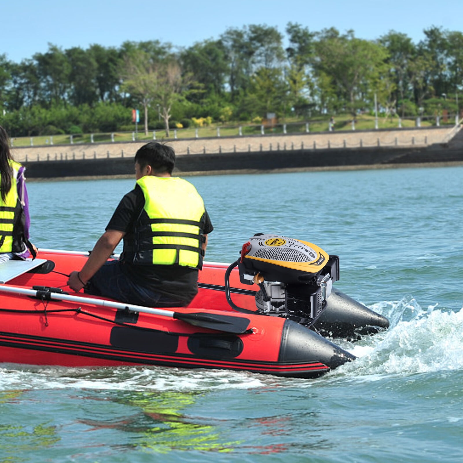 PEAKORA4-Stroke 9 HP Outboard Motor Gas powered Boat Engine With Air ...