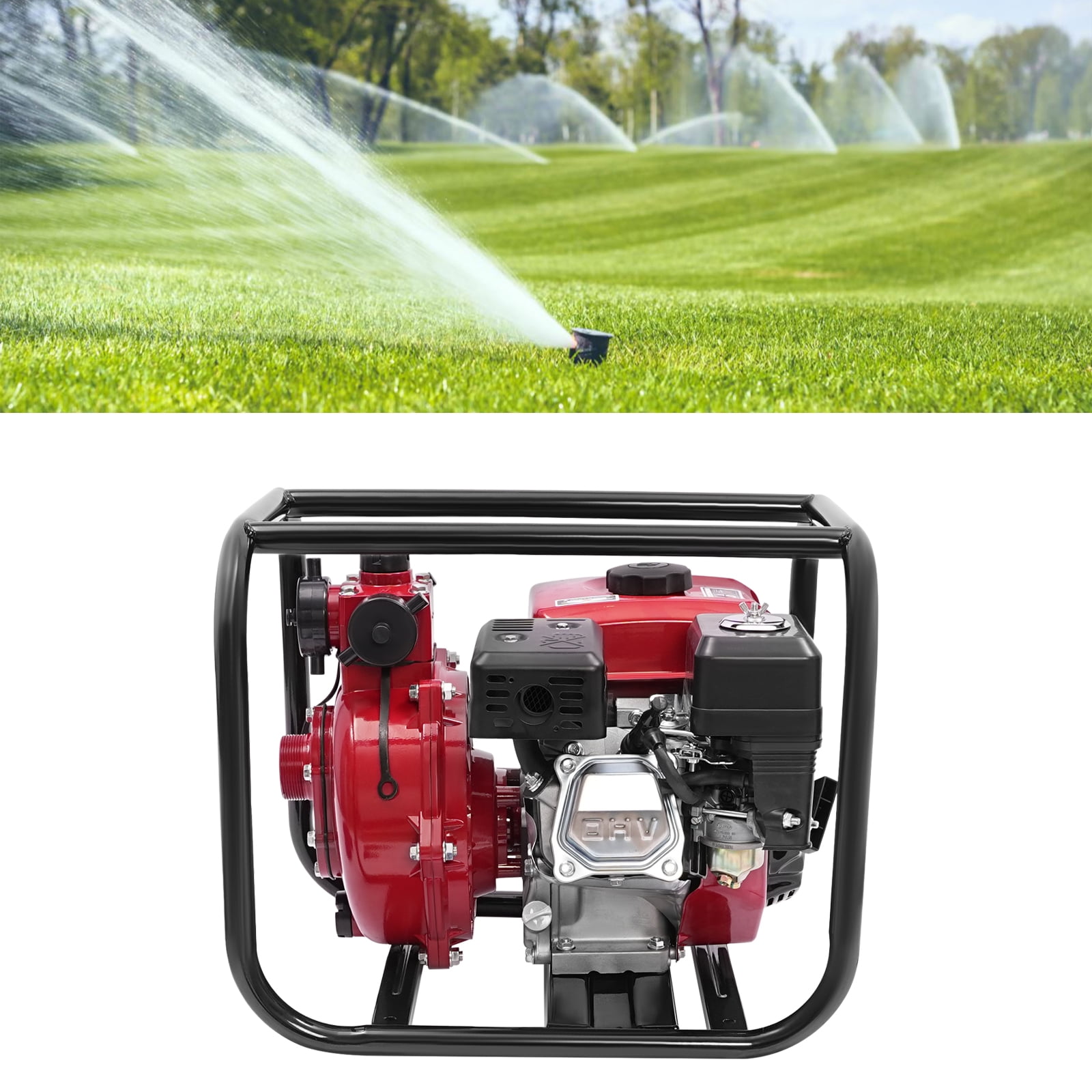 4-Stroke Air Cooling Water Pump 212cc Gasoline Powered Water Transfer ...