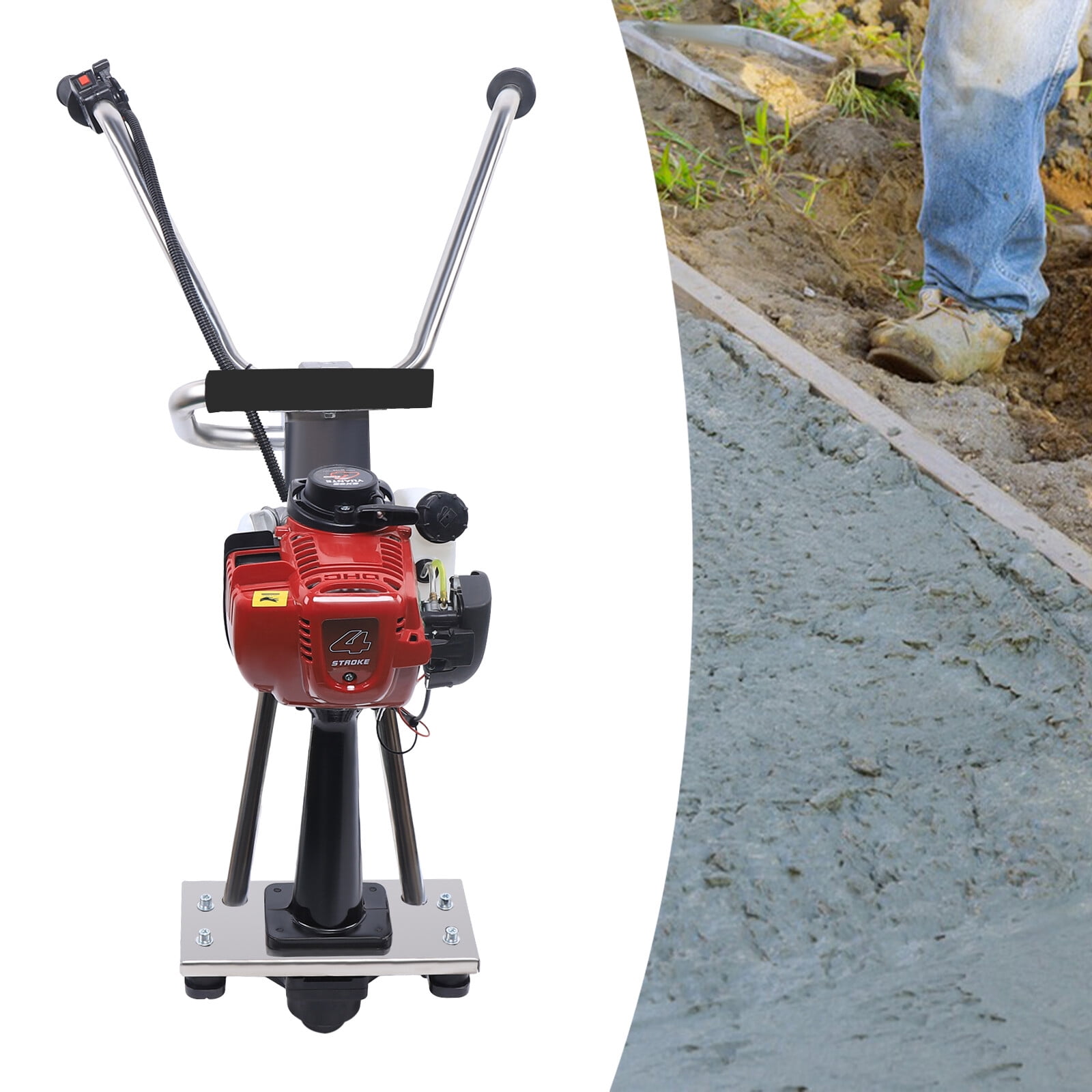 4 Stroke Concrete Vibrating Machine Gas Concrete Wet Screed Power ...
