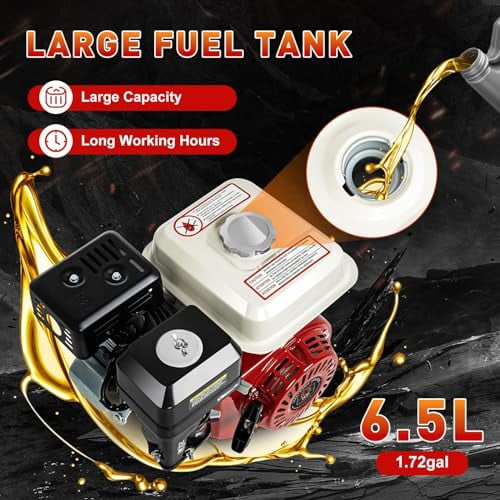 4 Stroke GX160 Gas Engine, 200CC 6.5HP Gasoline Engine Motor, OHV ...