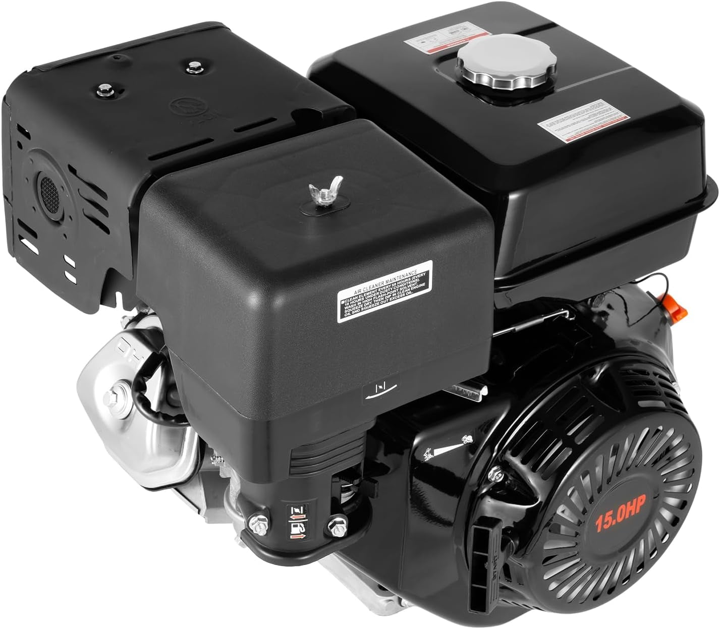 4 Stroke Gas Engine,15HP 420cc OHV Grade Replacement Gas Motor, OHV ...