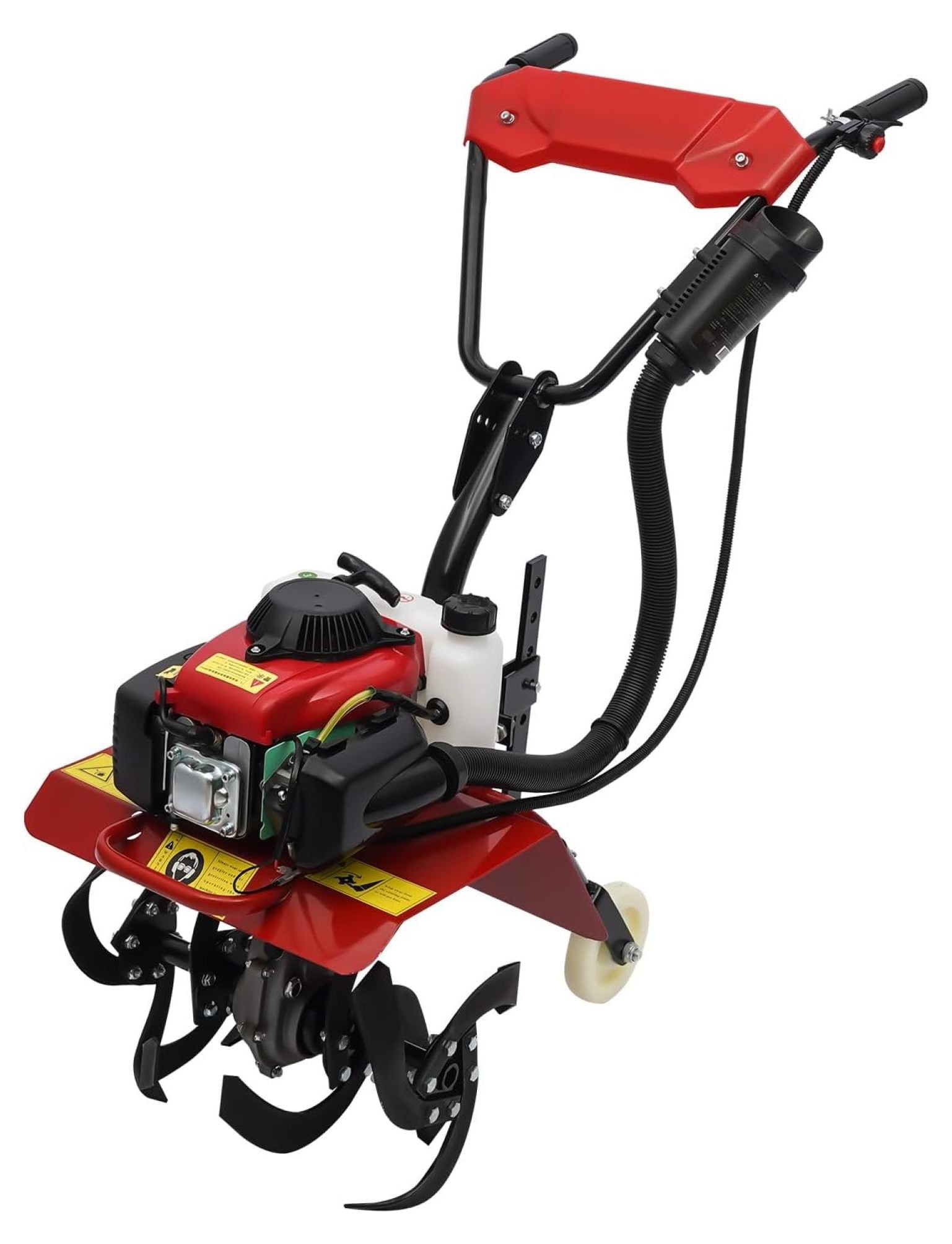 4-Stroke Gas Power Mini Tiller Cultivator, 63CC Walk Behind Cultivator ...