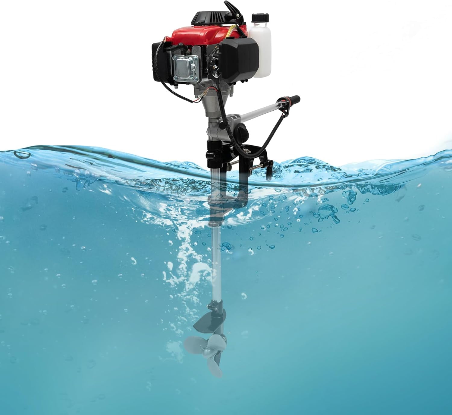 4 Stroke Outboard Motor, 1.6KW Air Cooling Outboard Fishing Boat Engine ...