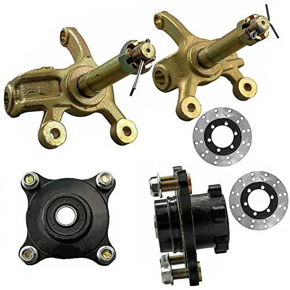 4 Stud Front Brake Disc Wheel Hub with Steering Knuckle Spindle for ...
