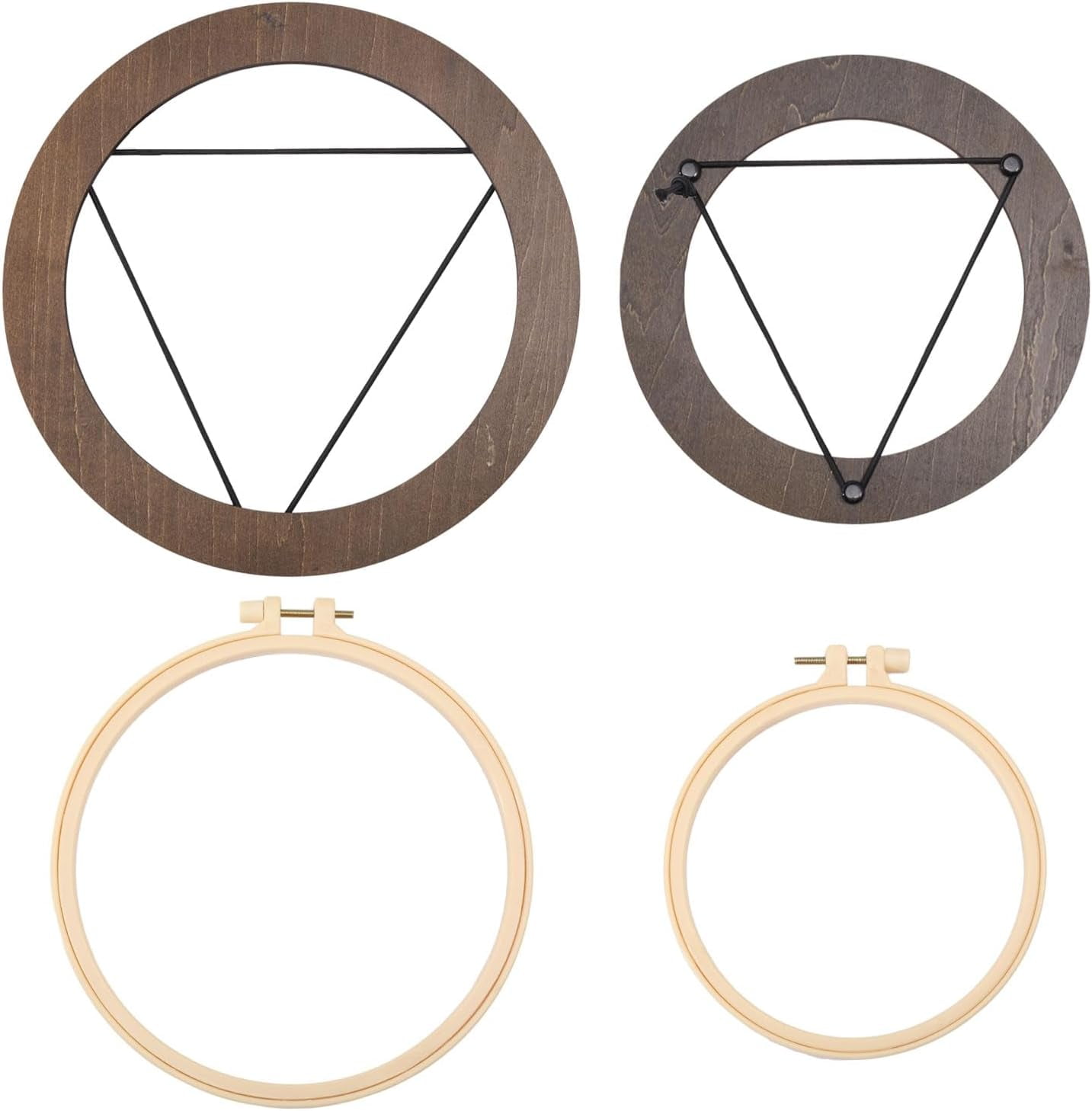 4 Style Embroidery Hoops Plastic Circle Cross Stitch Hoop Ring for ...