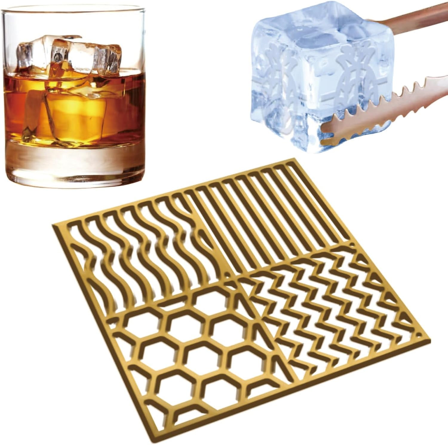 4 Style Pattern Ice Cubes Stamp Tray Craft No Base Ice Molding for ...