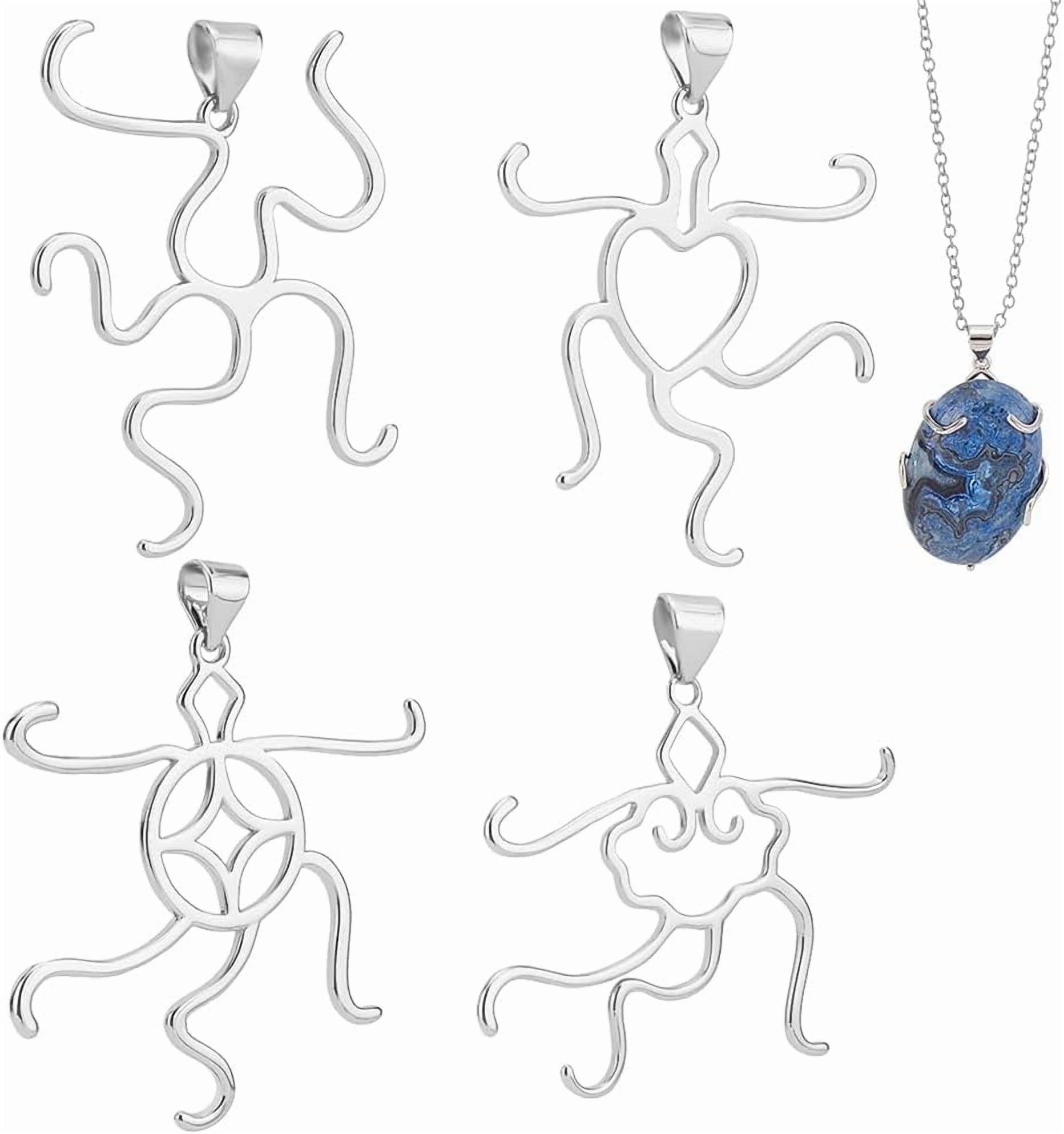 4 Style Pendant Blanks Silver Adjustable Pendant Blank Brass Pendant ...