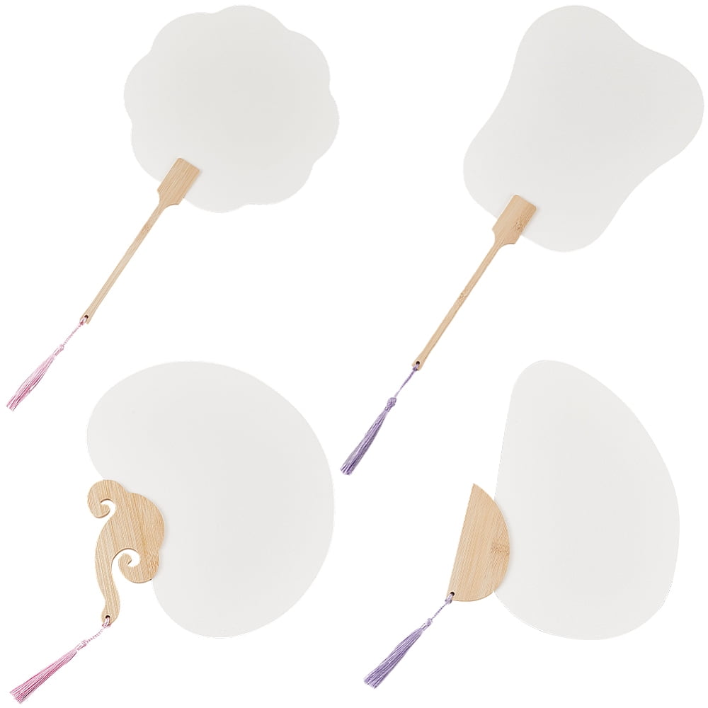 4 Styles Assorted Shape Tassel Clacking Line Dancing Popping Paper Fan ...