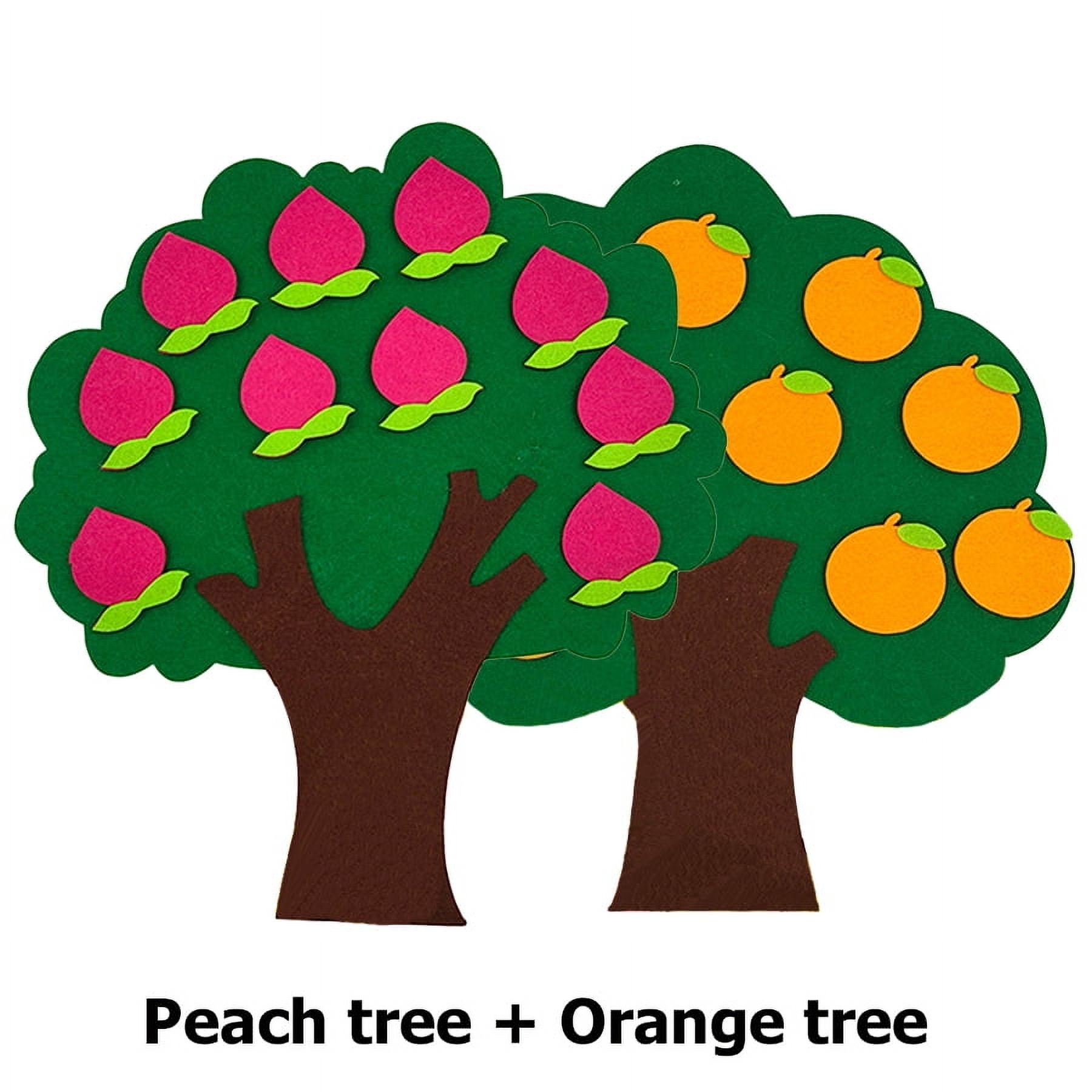 4 Styles Available Fruit Tree Puzzle Felt Children Early Education Toys ...