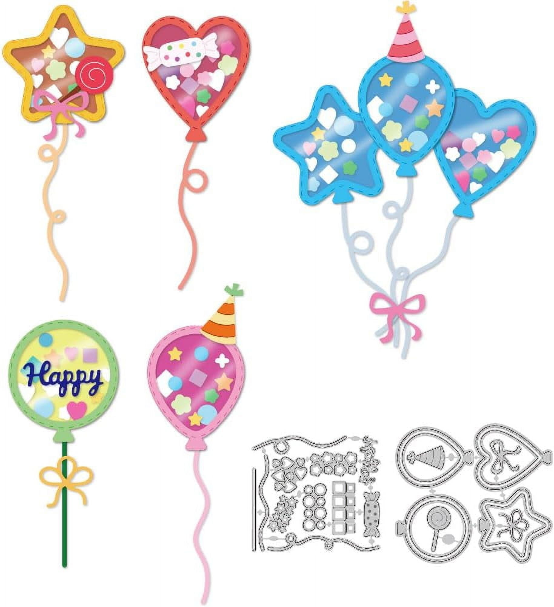 4 Styles Balloon Shakers Cutting Dies Card Invitation Making Die Cut ...
