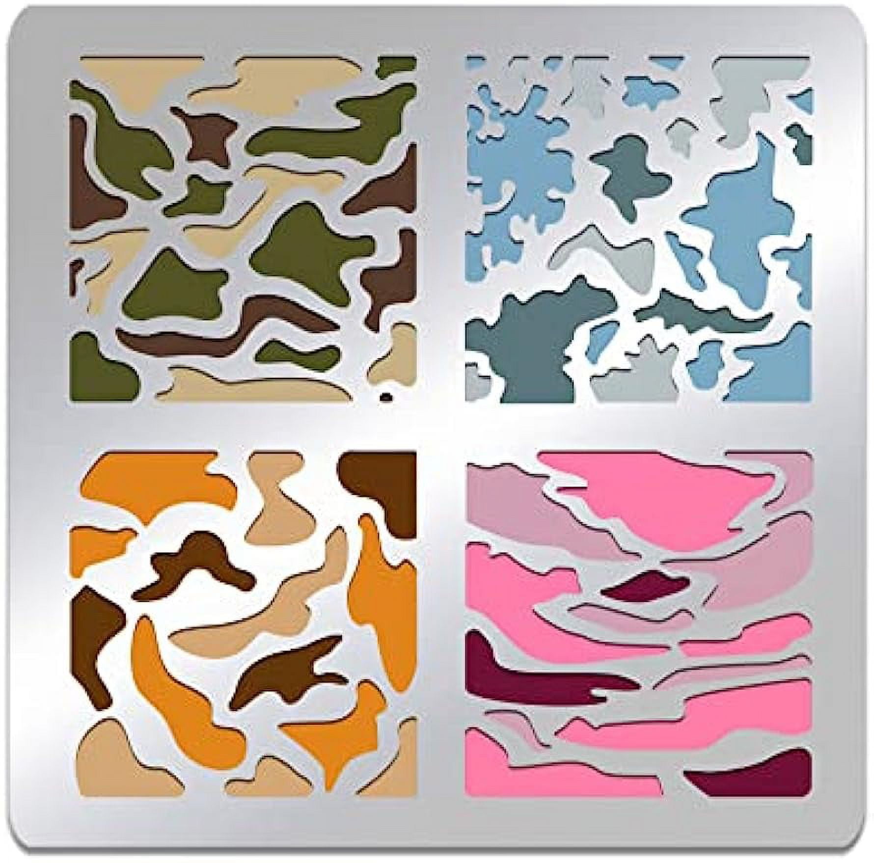 4 Styles Camouflage Stencils Reusable Camouflage Templates Journal Tool ...